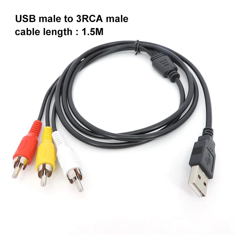 USB 2.0 на 2 RCA AV-адаптер QvvCev no.4
