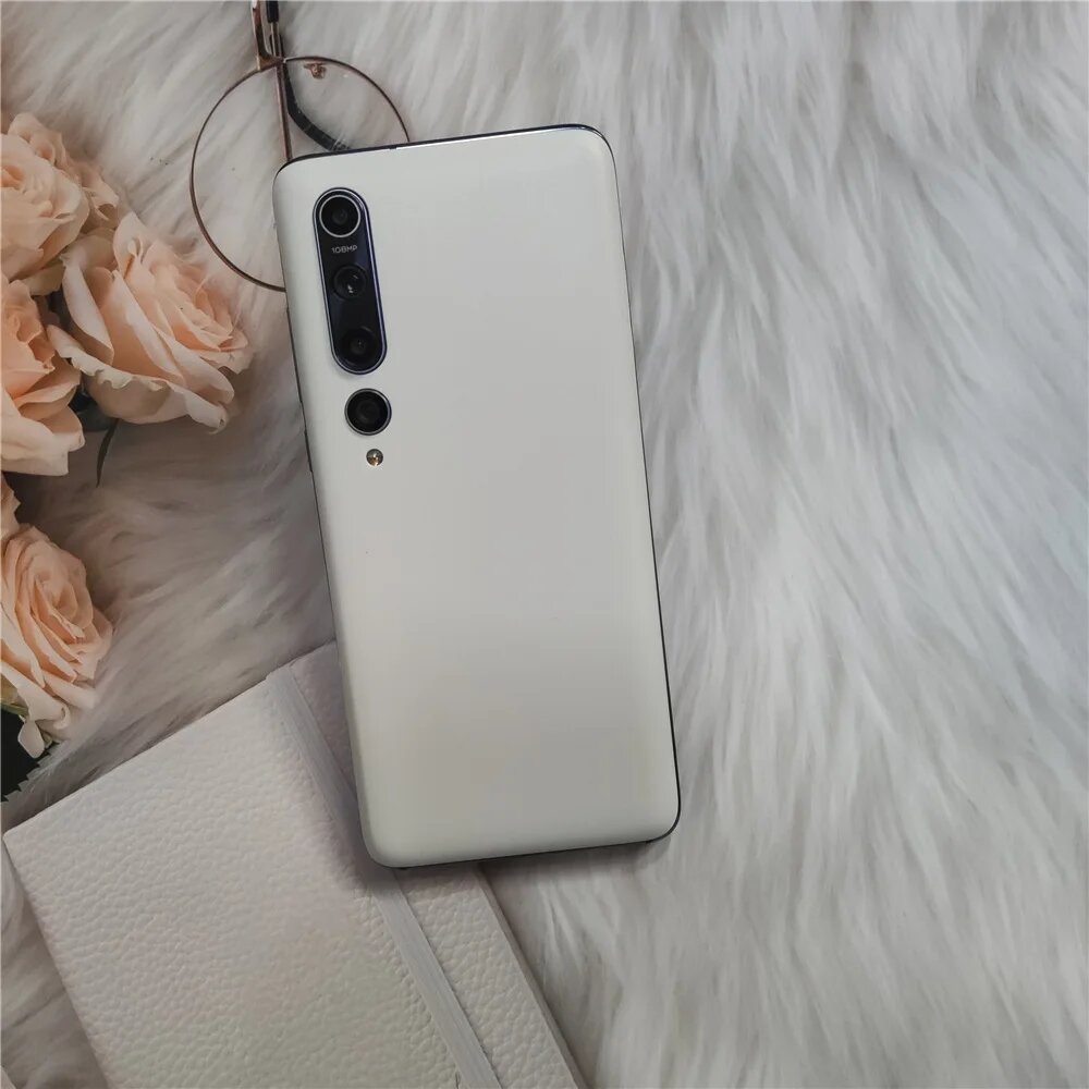 Задняя крышка Xiaomi Mi 10, white-NO Lens