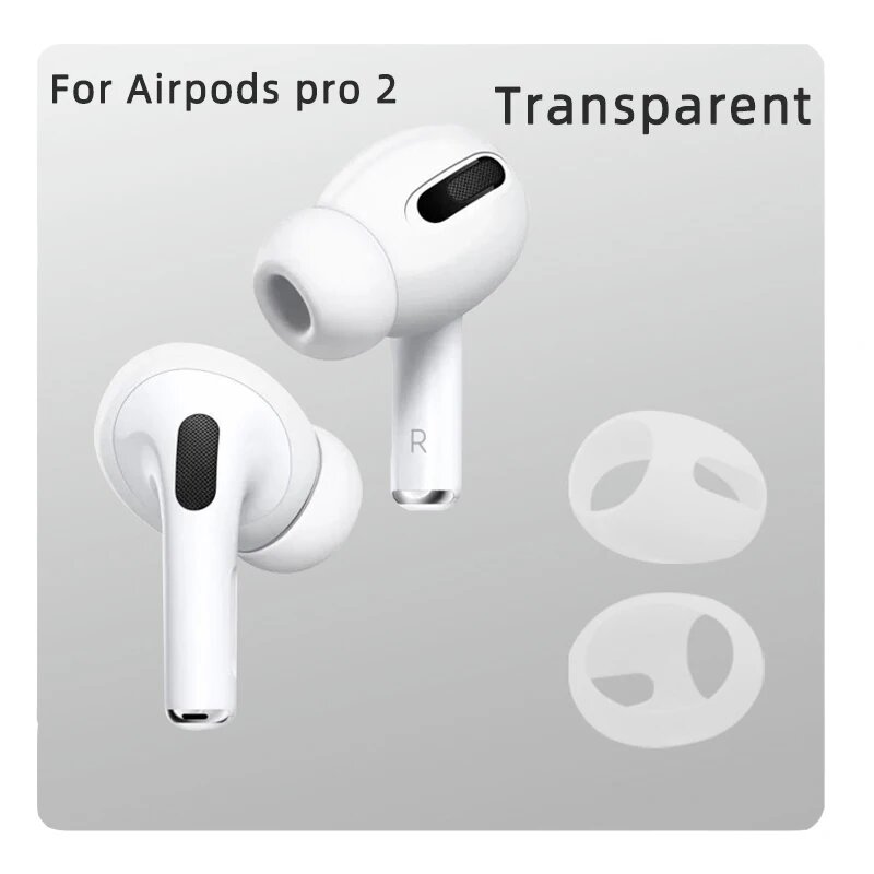 Силиконовые амбушюры для AirPods Pro 2 2 Pairs, transparent