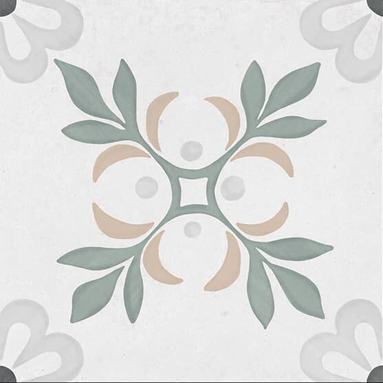 Плитка керамогранит для пола матовый Siena Celeste Decocer 200х200/9, упаковка 18 шт. / 0.706 кв. м