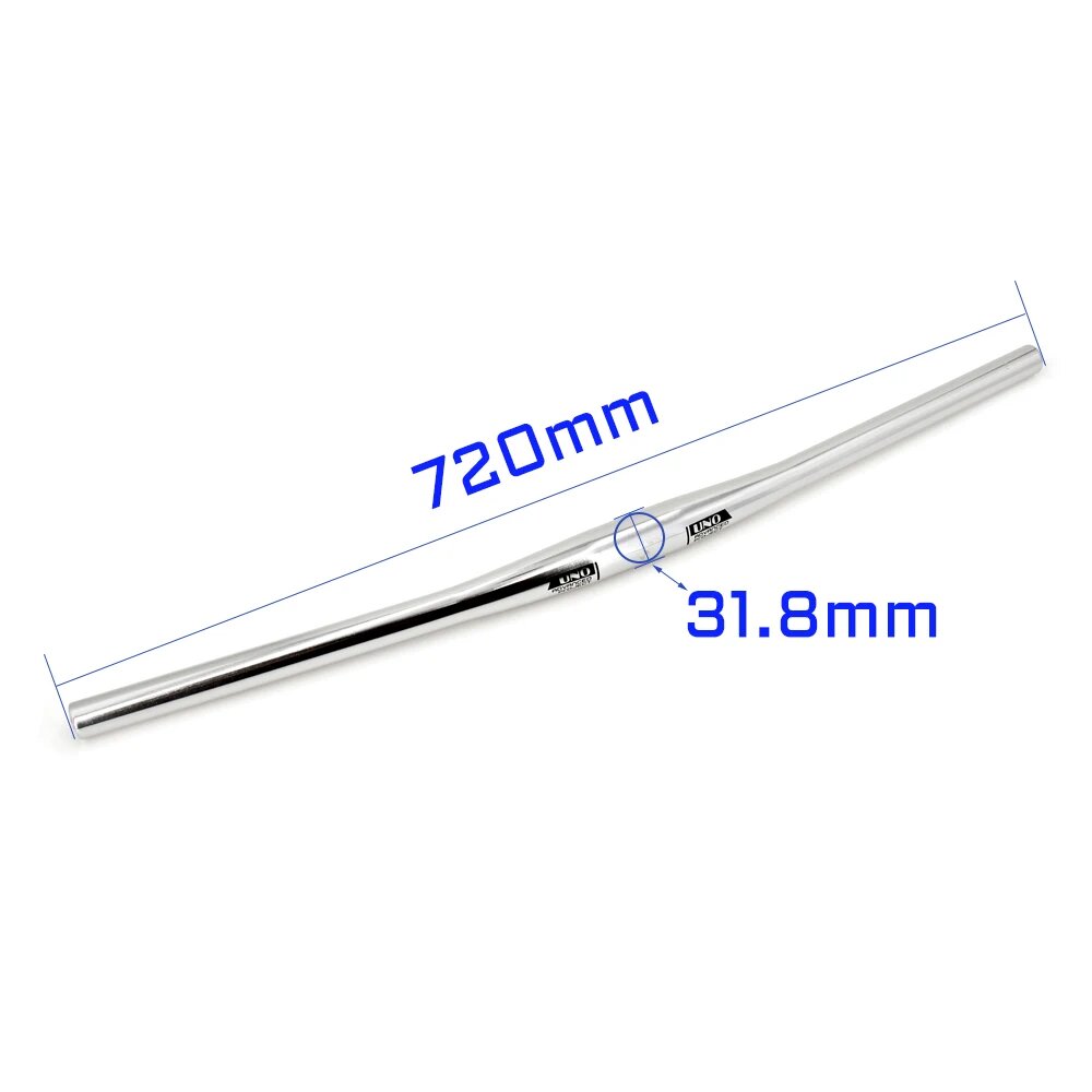 UNO MTB руль из алюминия 31.8 мм глянцевое серебро 31.8x720mm flat bar