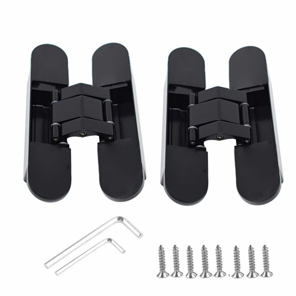 Дверная фурнитура,140*30MM скрытые петли - черные, 2 штуки