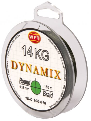 Леска плетёная WFT KG ROUND DYNAMIX Green 150/016