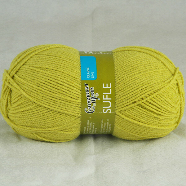 Пряжа Семеновская суфле 11204 липа_new (5 мотков)