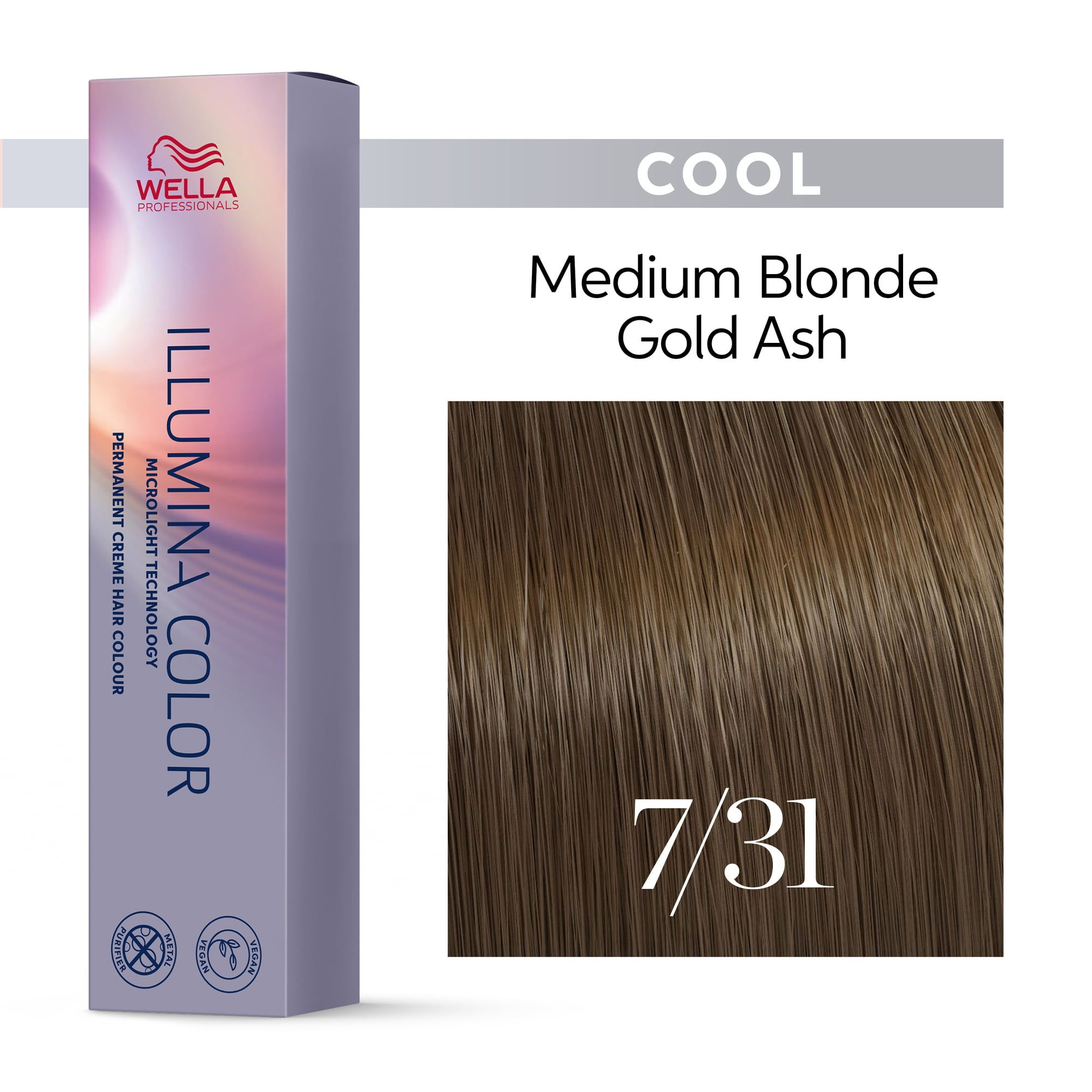 Wella Illumina Color 7/31 - Стойкая краска блонд золотисто-пепельный 60 мл