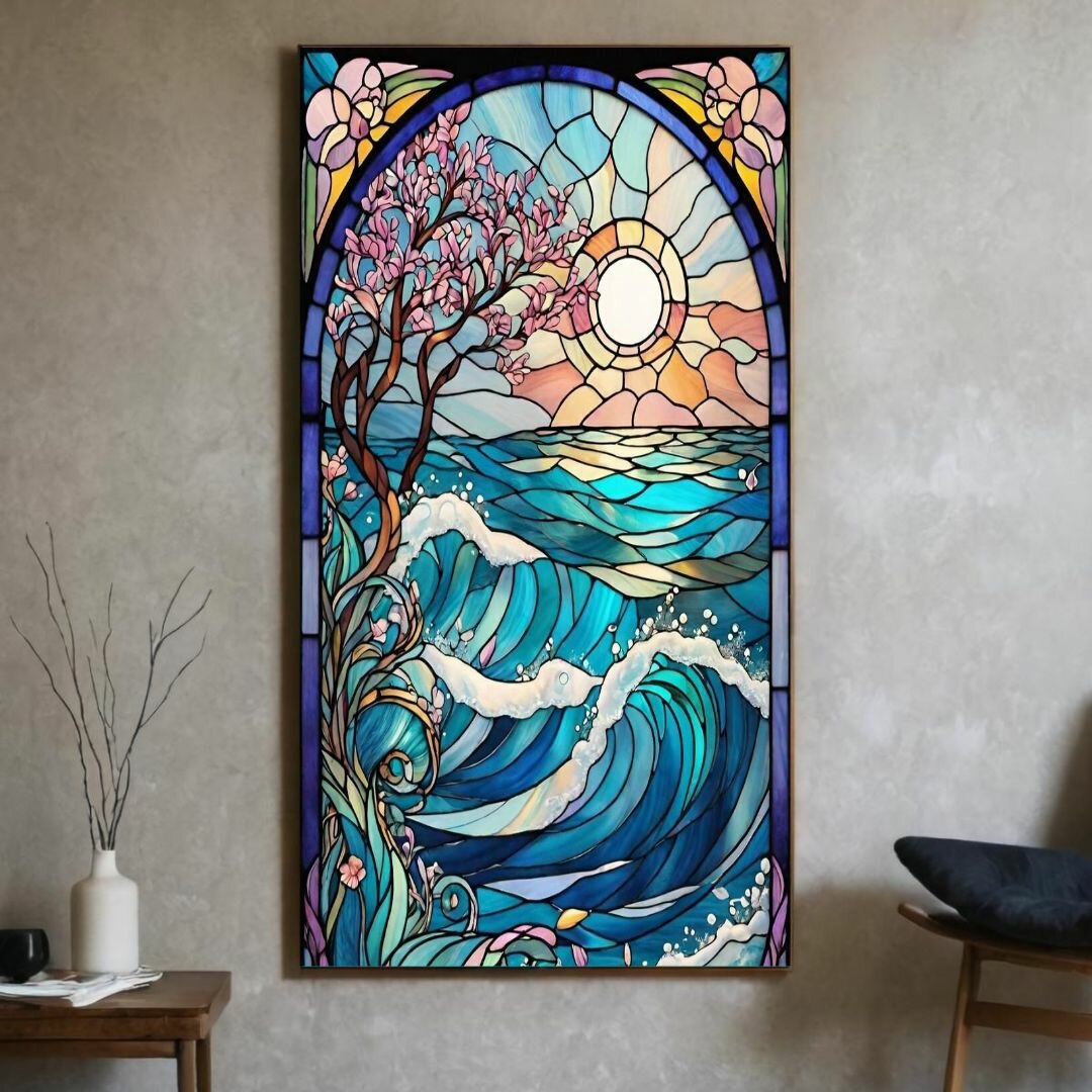 Картина на металле Витраж, море