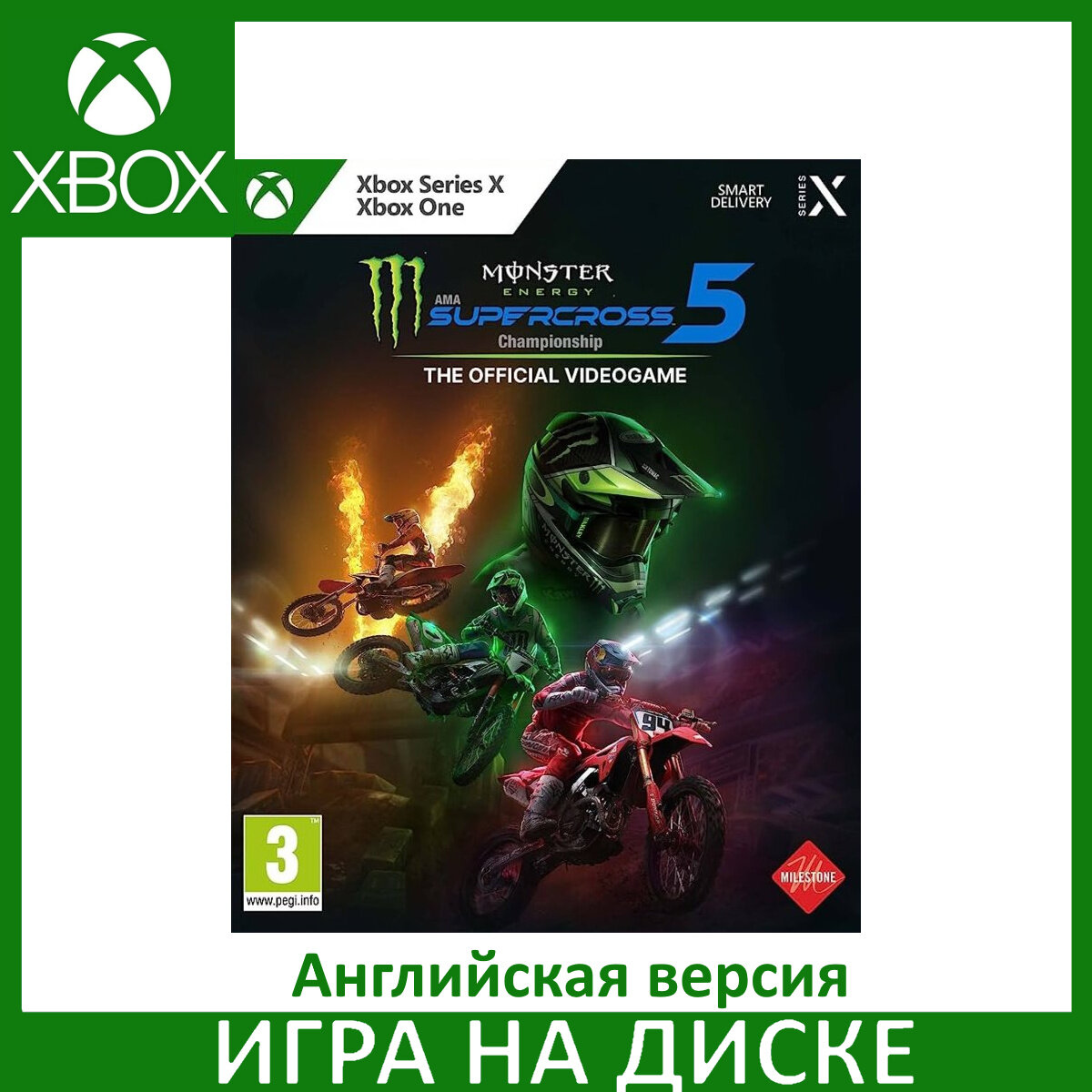 Игра Monster Energy Supercross 5 The Official Videogame Xbox One, Series X Английский язык Диск на Xbox