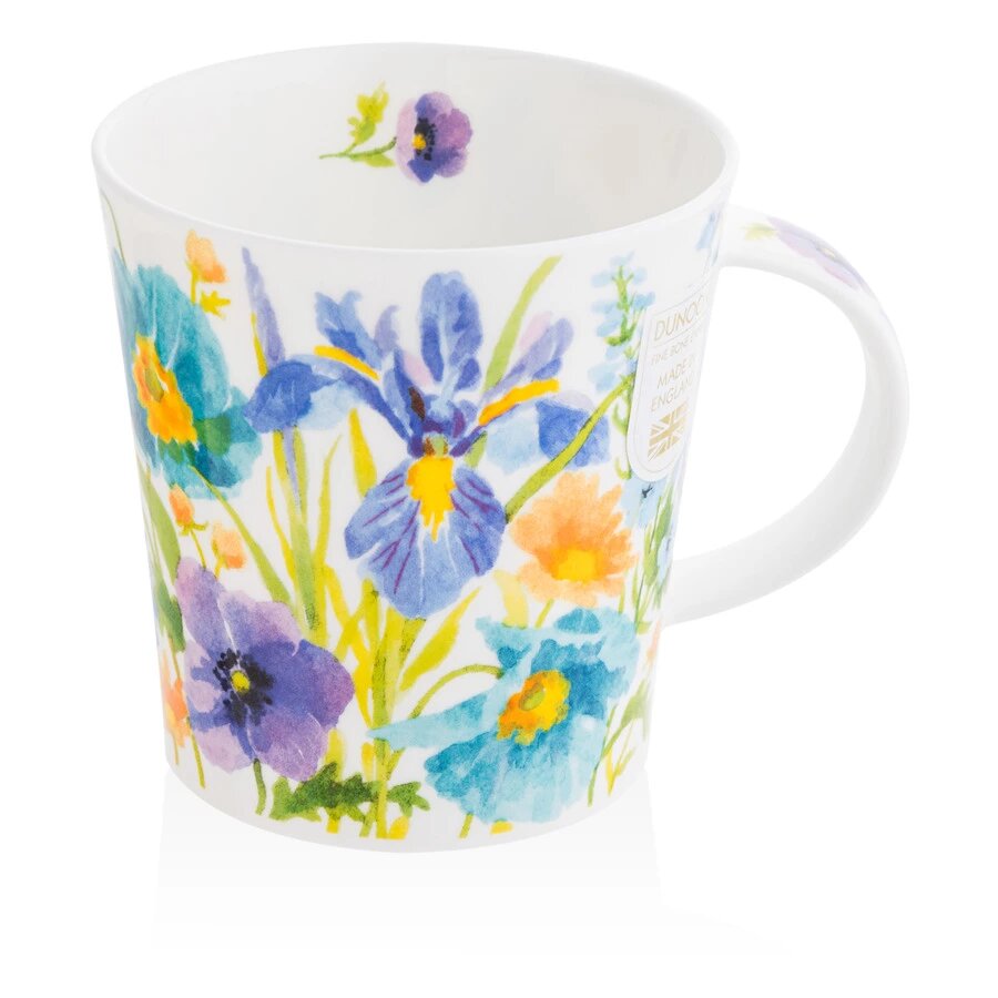Кружка Dunoon Красивый сад Ирис Ломонд 320 мл, фарфор костяной