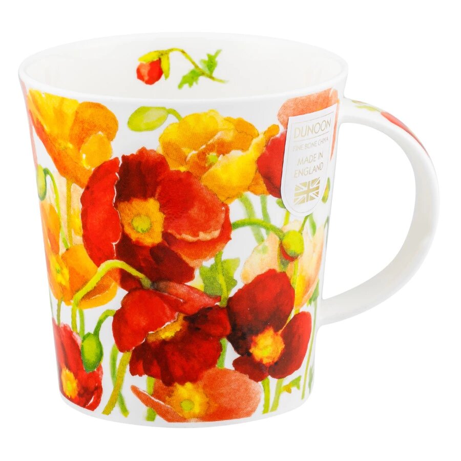 Кружка Dunoon Красивый сад Цветы Ломонд 320 мл, фарфор костяной