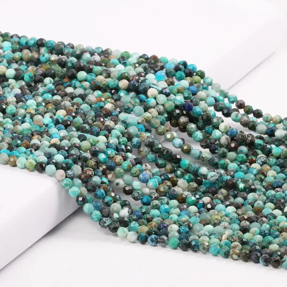 Бусины содалит, гранат, турмалин 4 мм, BlueAfricanTurquoise