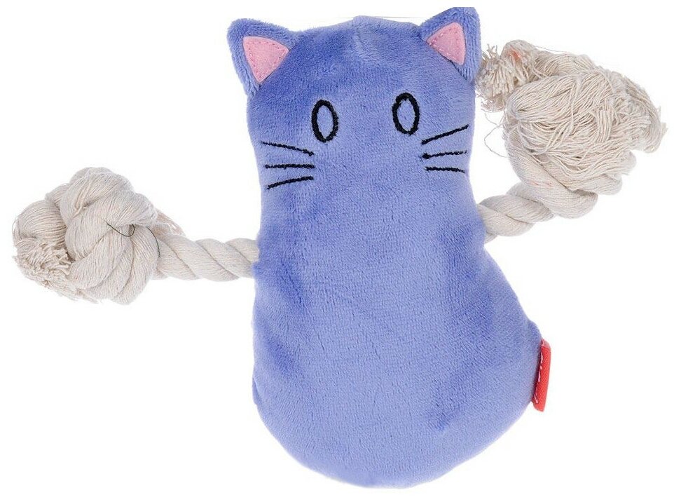 Игрушка для кошек и собак GiGwi Dog Toys Кот (75034), синий, 1шт.