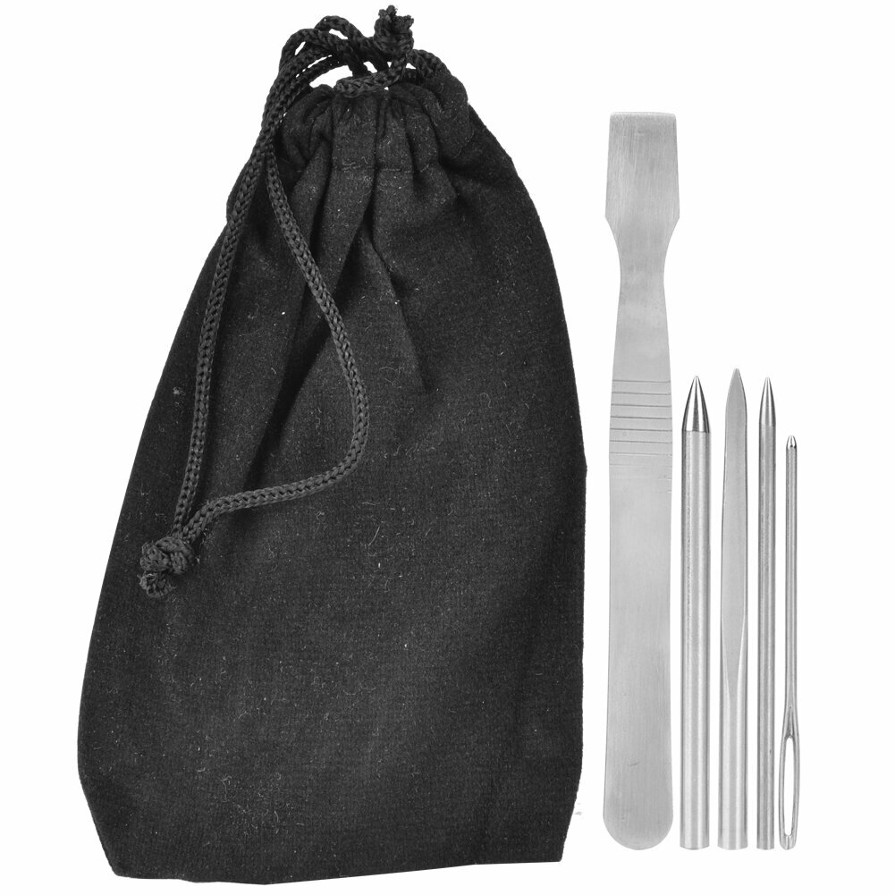 Набор из 5 игл из нержавеющей стали для плетения, шитья и шнуровки паракорда, а также для изготовления браслетов и вязания своими руками.