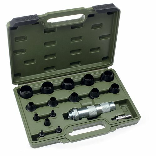 Набор просечек со сменными насадками 18 предм. (3 4 6 8 10 12 14 16 18 20 22 24 26 28 30 мм) в кейс Дело Техники 376518