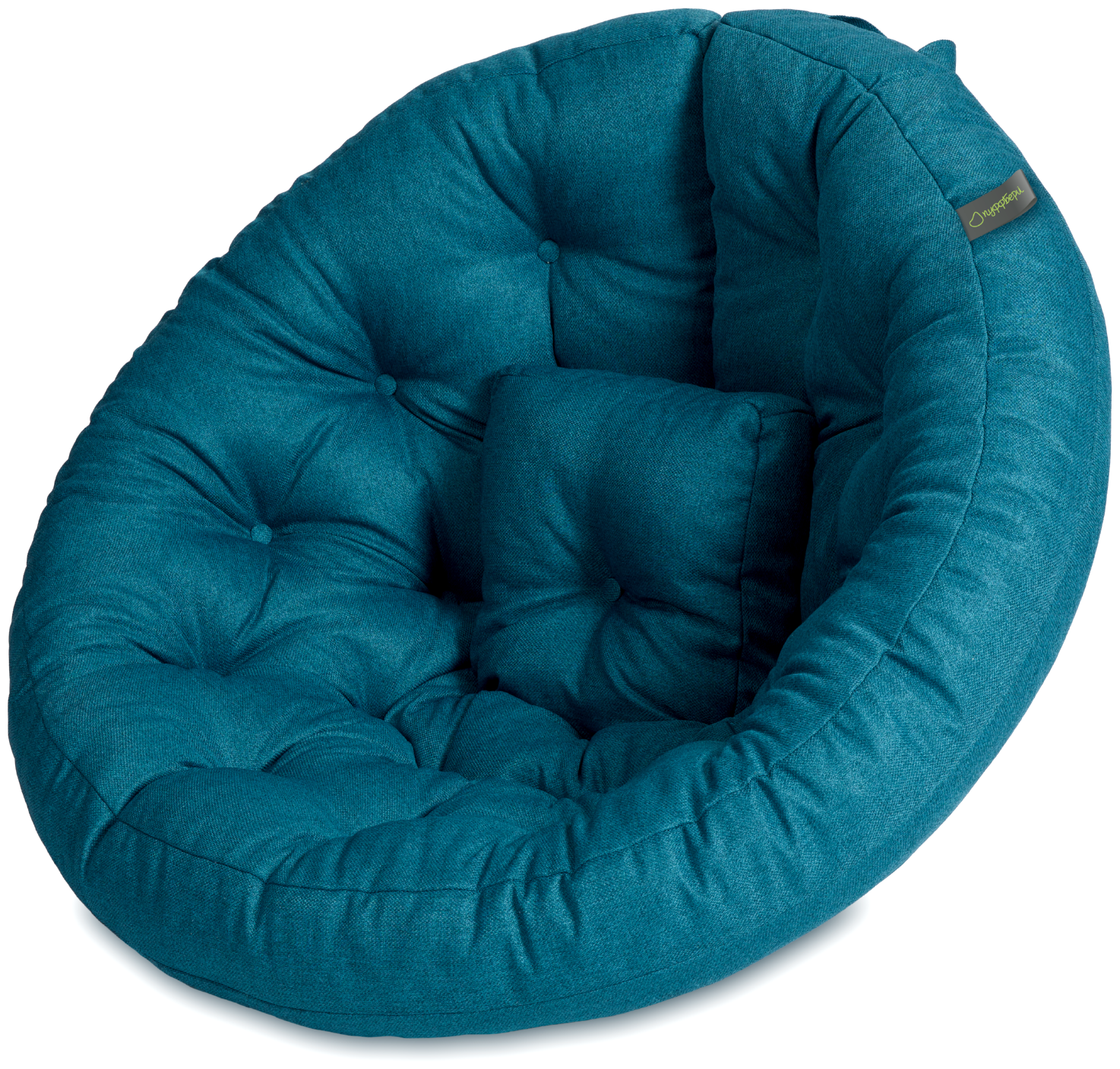 Кресло-матрас Пуффбери «Оустер» (Футон), размер большой, Жаккард Морская волна