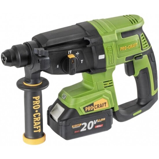 Аккумуляторный бесщеточный перфоратор Procraft PHA40 20В 2,6 Дж (2 АКБ и ЗУ) Кейс