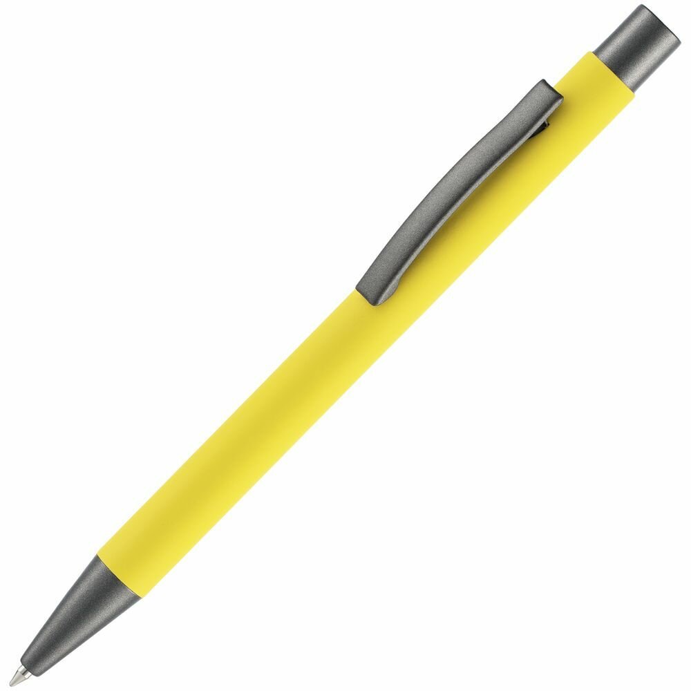 Ручка шариковая Atento Soft Touch желтая (3 штуки в упаковке)