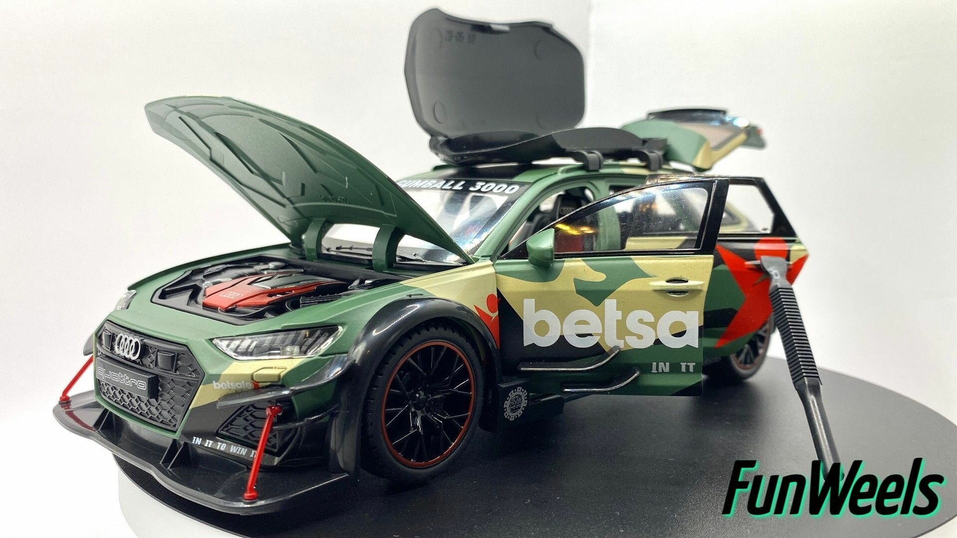 Детская игрушка металлическая Модель Ауди РС6 Авант ДТМ ( Audi RS6 Avant DTM) / Масштаб 1:24