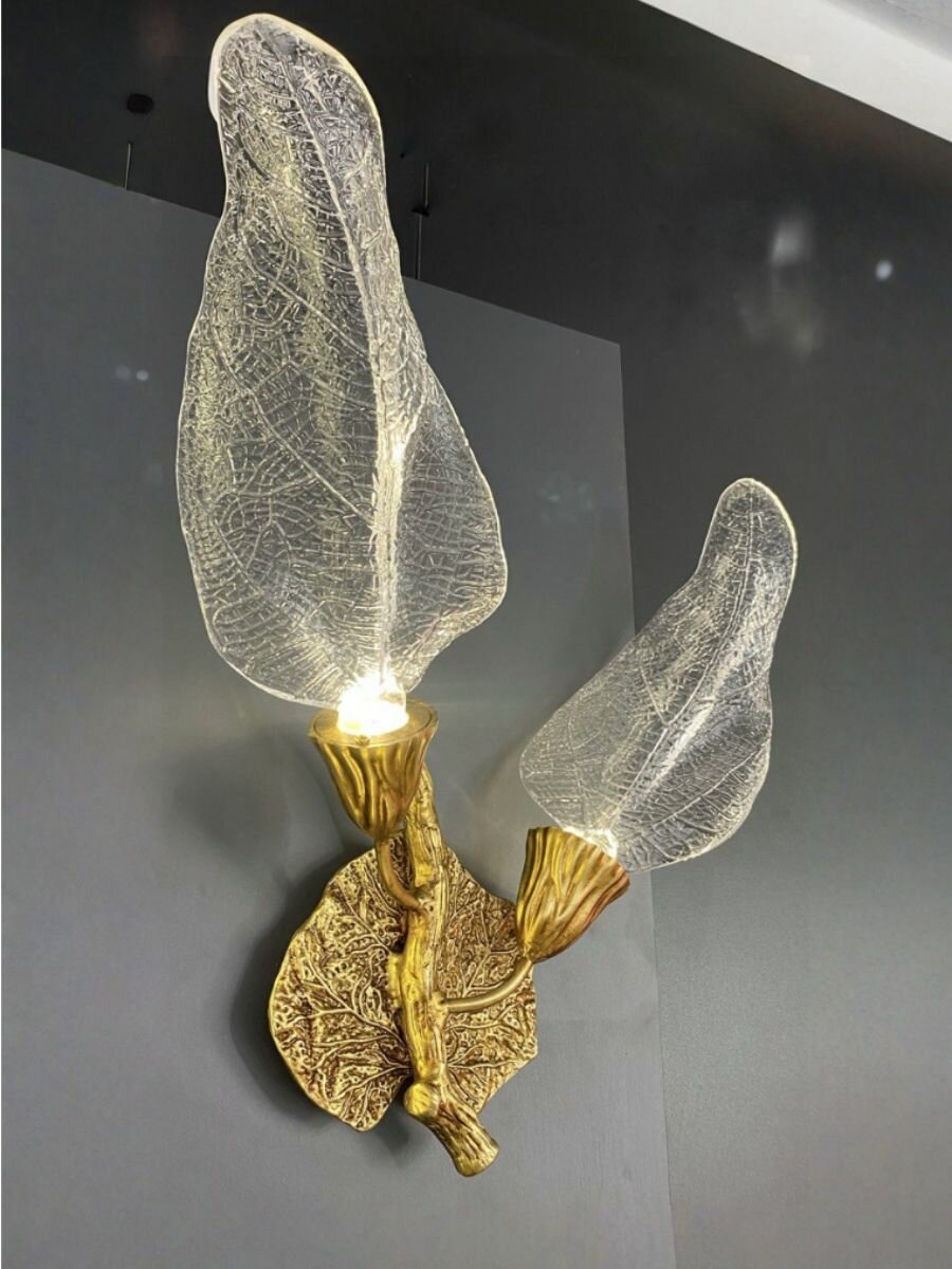Бра настенный светильник LED 6Вт Burdock 2 золотой Blesslight — фото 1