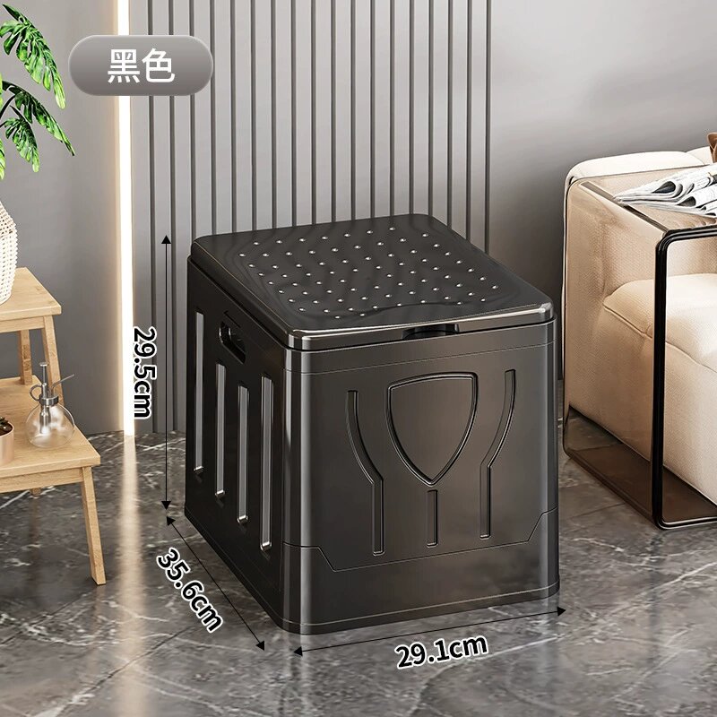 Портативный складной туристический туалет, черный, 30л, складная конструкция, 290x350x290 мм