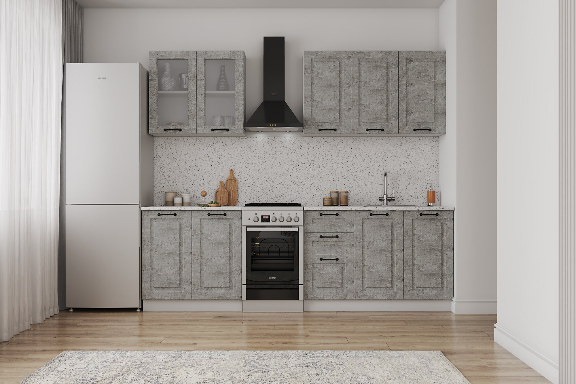 Кухня Капри 2.0 Камень светлый (ДСВ)