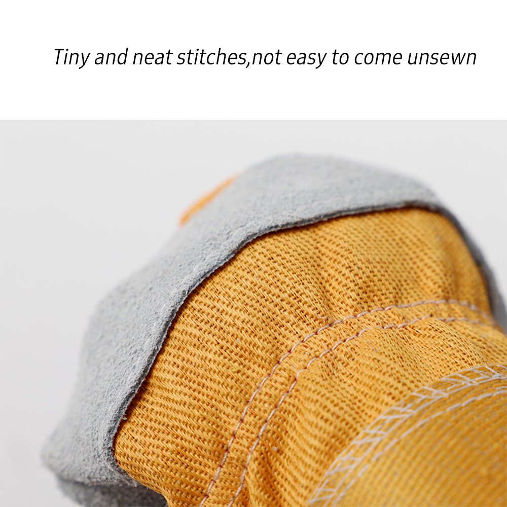 Сварочные перчатки. Термостойкие перчатки из коровьей кожи. Защита рук при сварке, гриле, барбекю, камине, на стройплощадке.