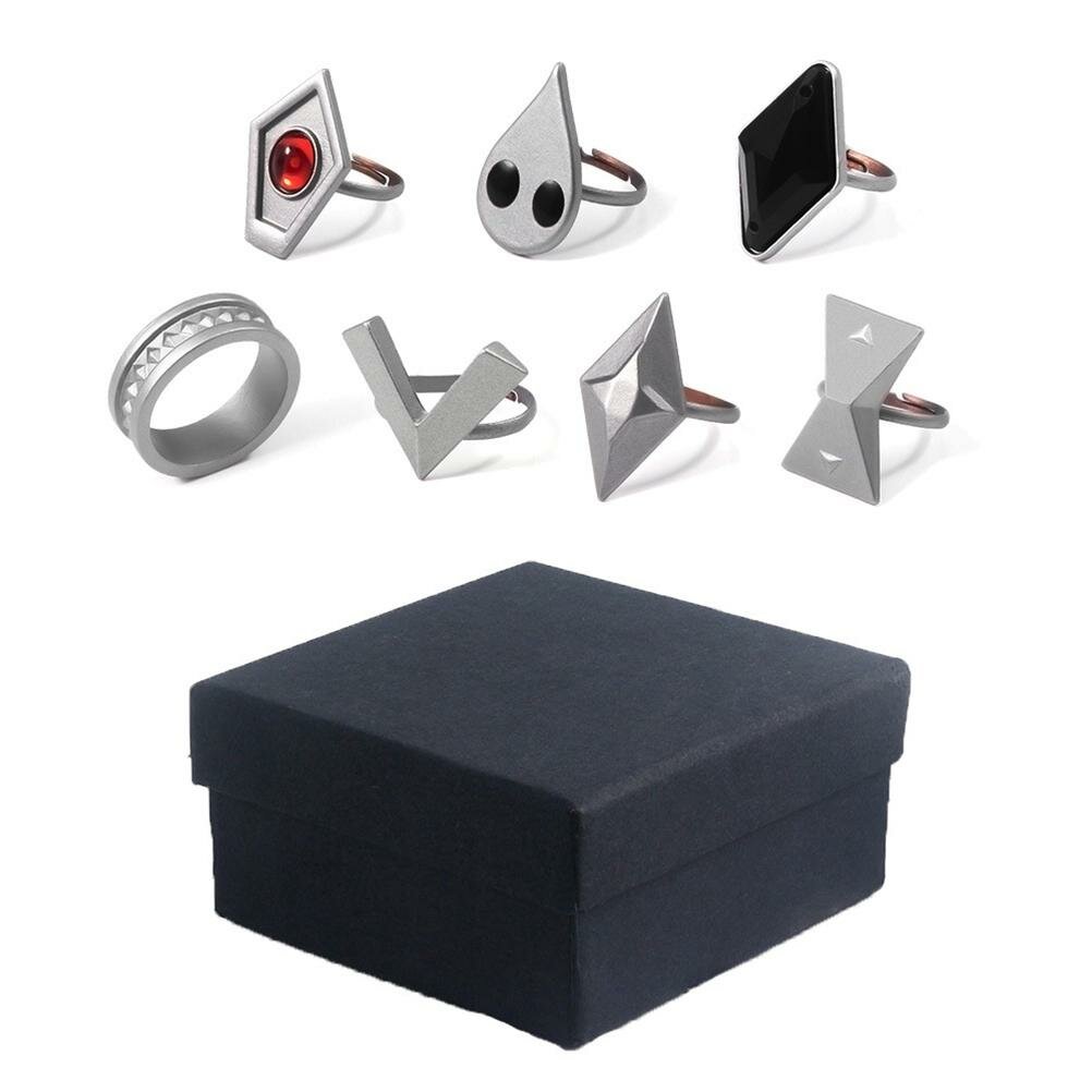 Набор колец в стиле аниме, регулируемые кольца, реквизит для костюмированной вечеринки, аксессуары, коллекция игрушек, подарки для любителей аниме