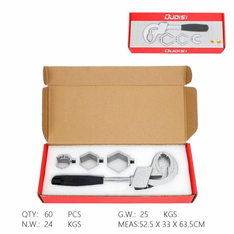 Разводной ключ для водопроводных труб, двусторонний ключ с отверстием 80 мм, разборка сантехники, ремонт сантехники, сборка мебели