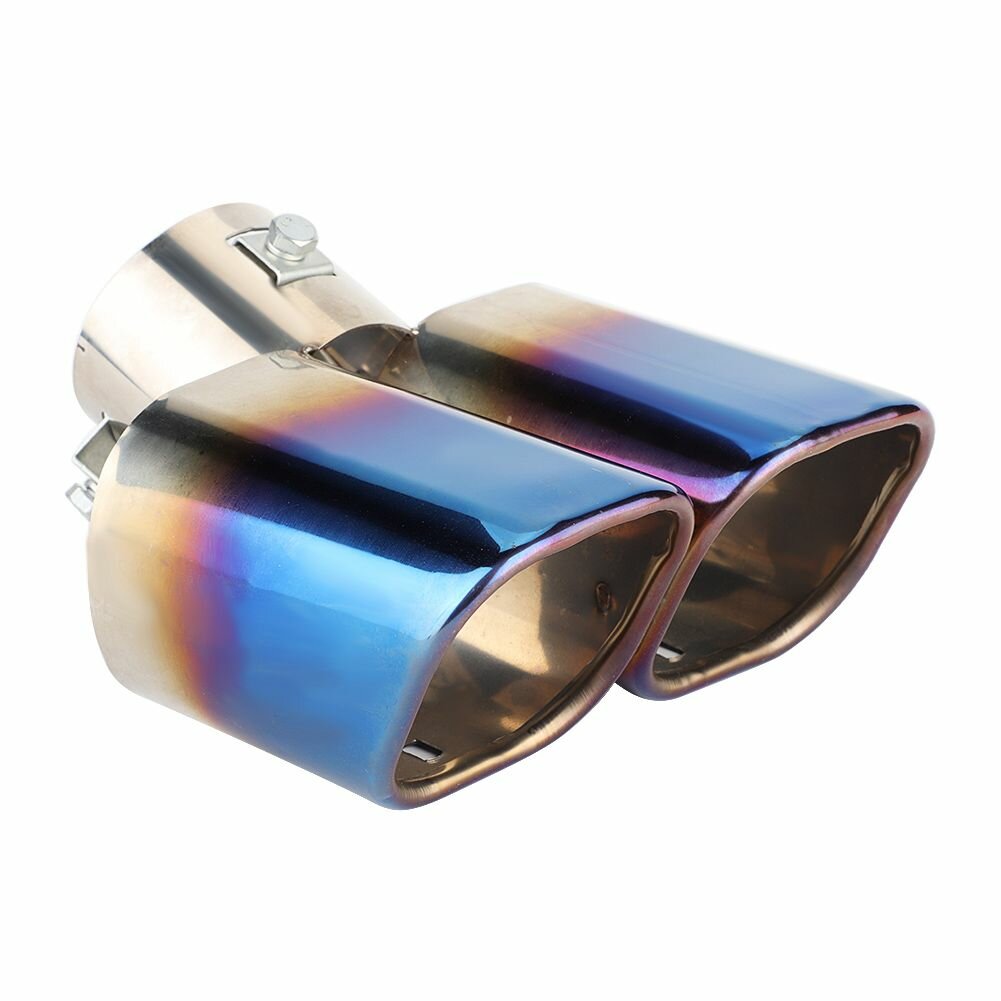 Универсальный квадратный двойной выхлоп из нержавеющей стали для авто