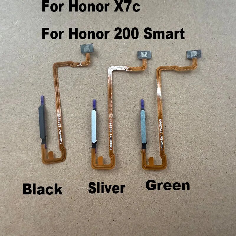 Для Huawei Honor X7C/200 умный датчик отпечатков пальцев, кнопка питания, гибкий кабель, сенсорный датчик идентификации, кнопки «Домой», детали для смартфонов x7c Black