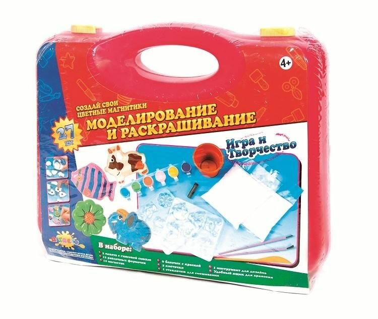 Набор для создания магнитов Altacto "Моделирование и раскрашивание", в чемоданчике