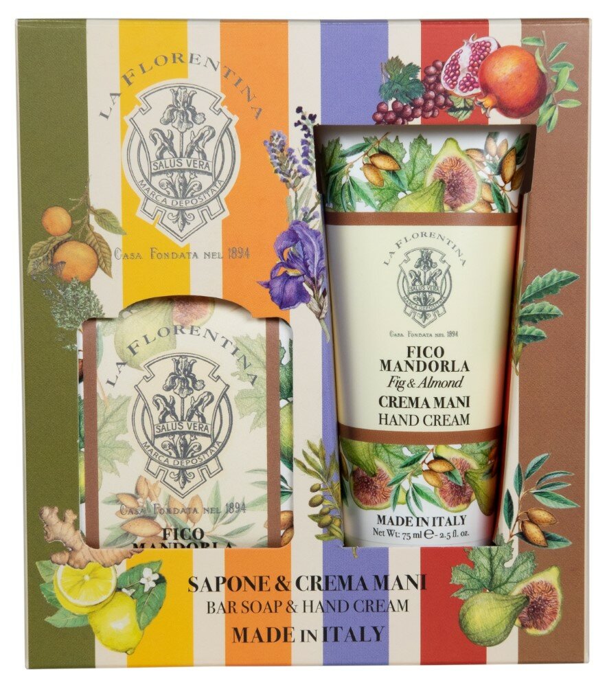 La florentina набор инжир и миндаль/крем для рук 75 мл+мыло 106 гр/