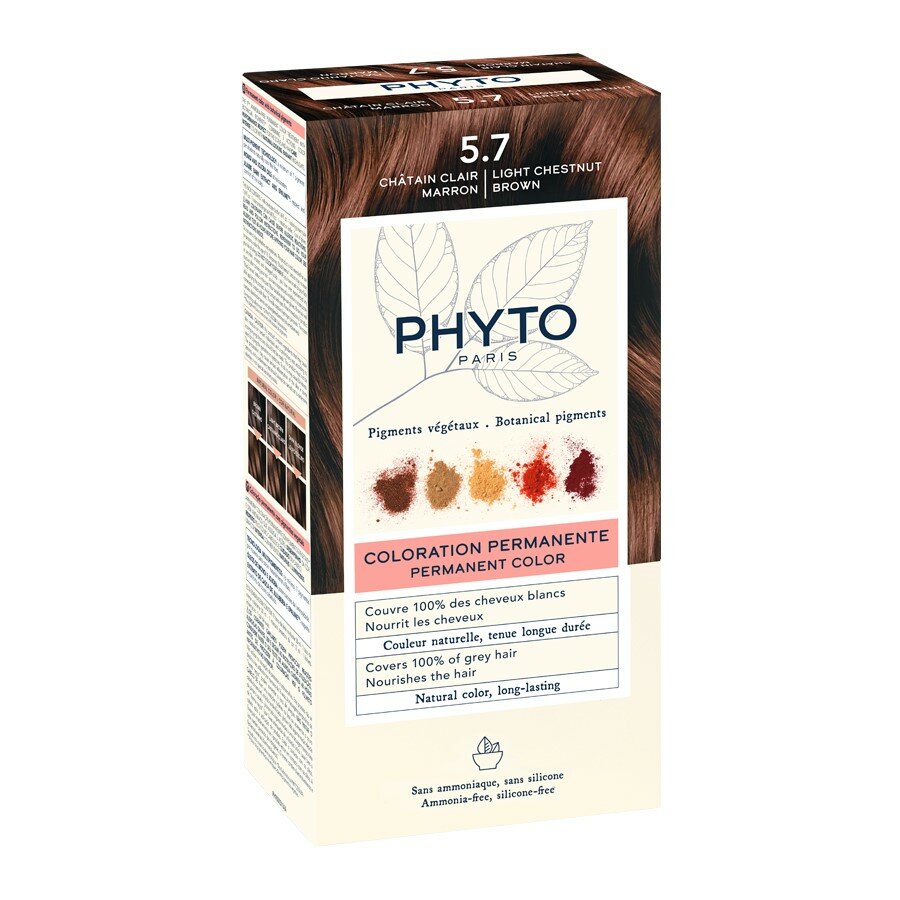 Phyto крем-краска для волос в наборе тон 5,7/светлый каштан/