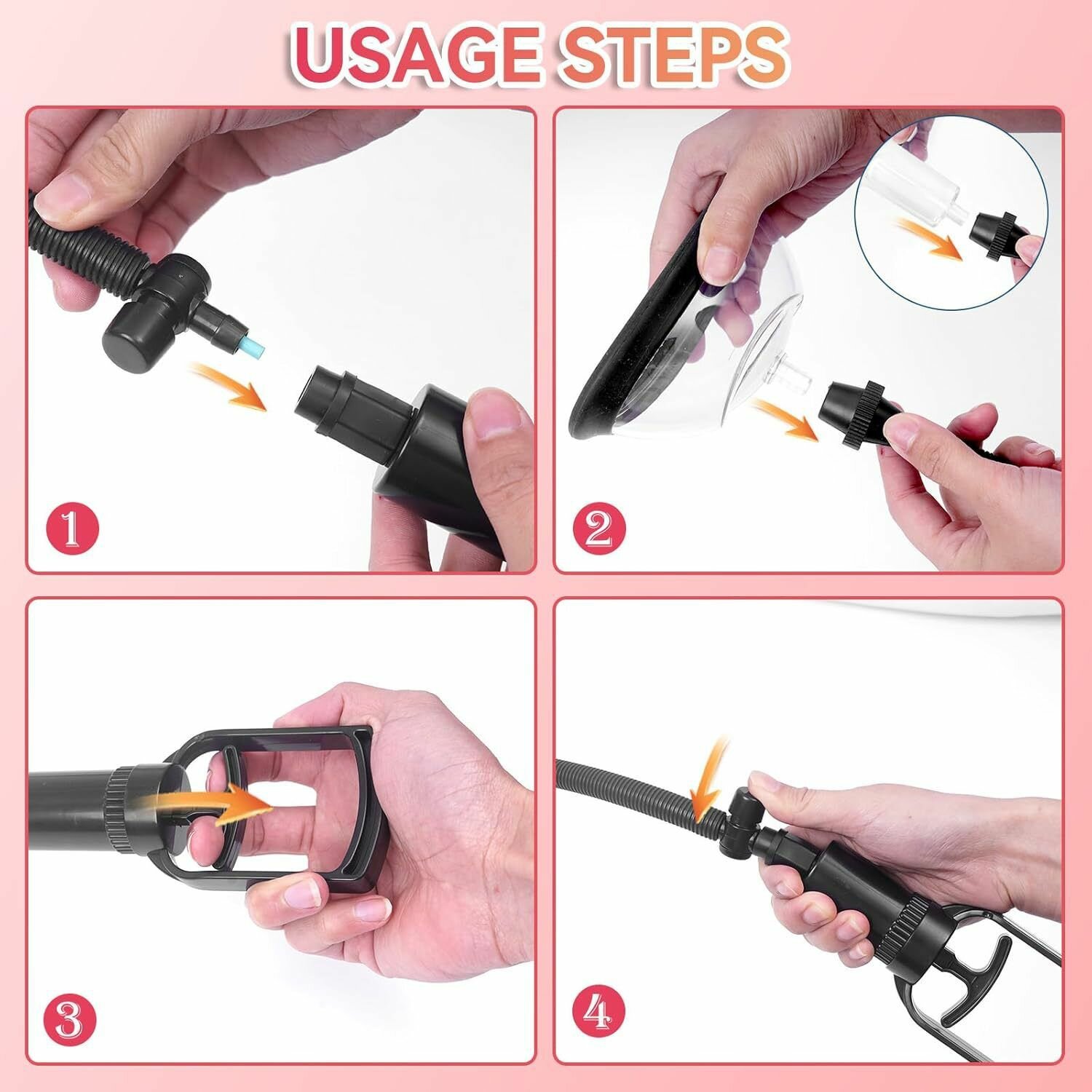 Новая модельЖенские вакуумные помпы для клитора и влагалища, стимуляторы груди, секс-игрушки для взрослых девушек 18+, предметы интимного назначения, черный