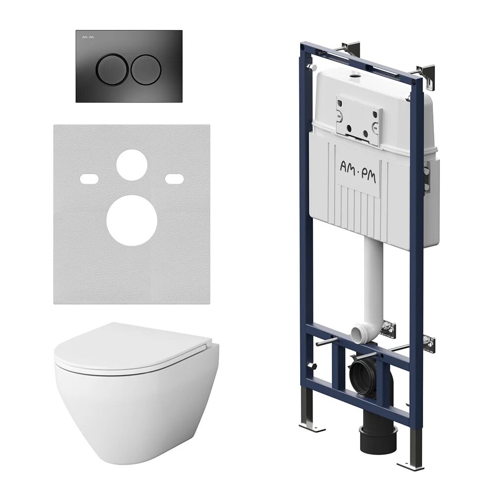 Комплект 5 в 1 AM.PM Spirit V2.0 IS100138.701700 с сиденьем микролифт