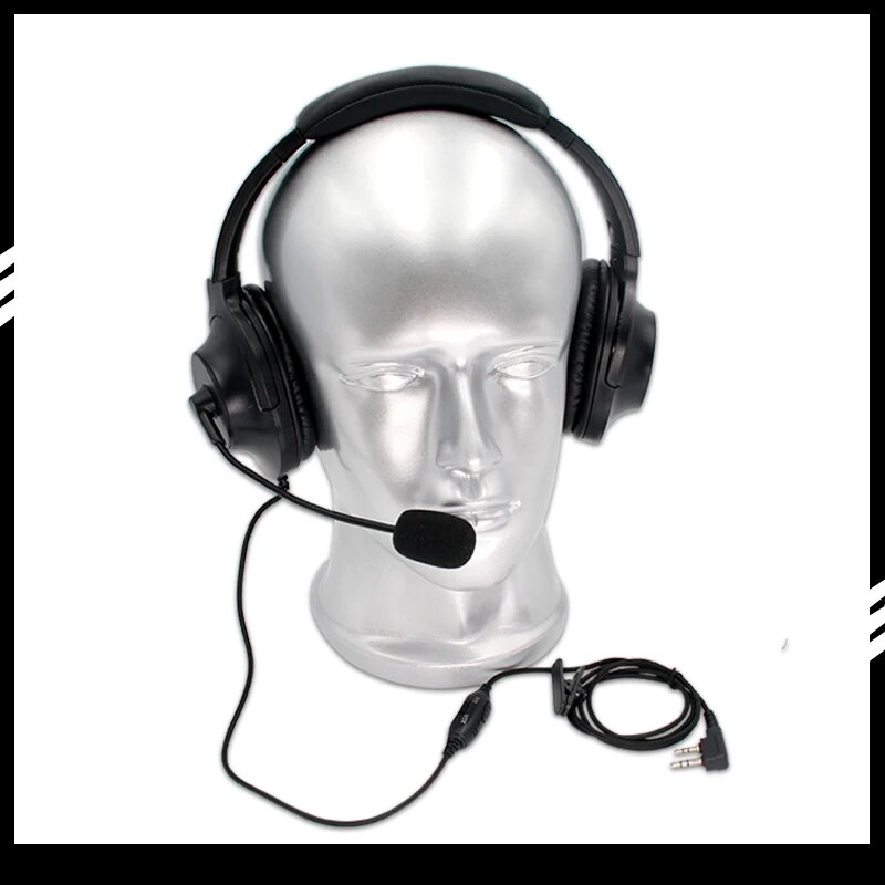 Складные шумоподавляющие наушники для BaoFeng UV5R UV-82 BF-888S VOX Mic Earpiece PTT Walkie Talkie гарнитура Kenwood Radio
