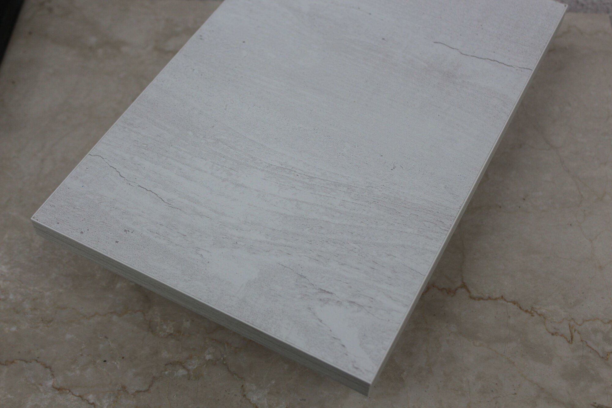 Мебельный щит 16мм 1750х160 с кромкой 1 мм, Цвет Бетон Белый