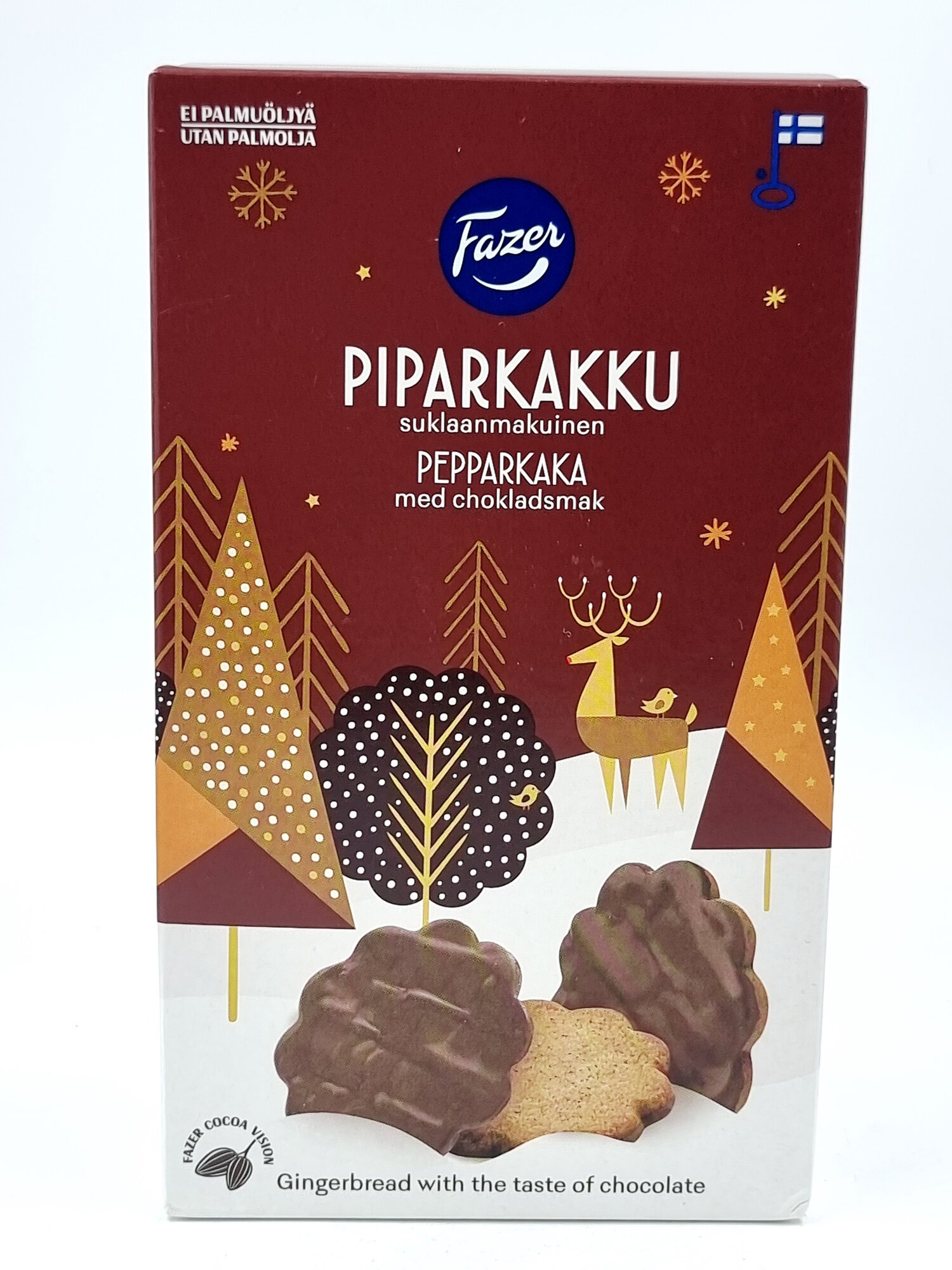 Имбирное печенье в шоколаде Karl Fazer piparkakku 175 г (из Финляндии)