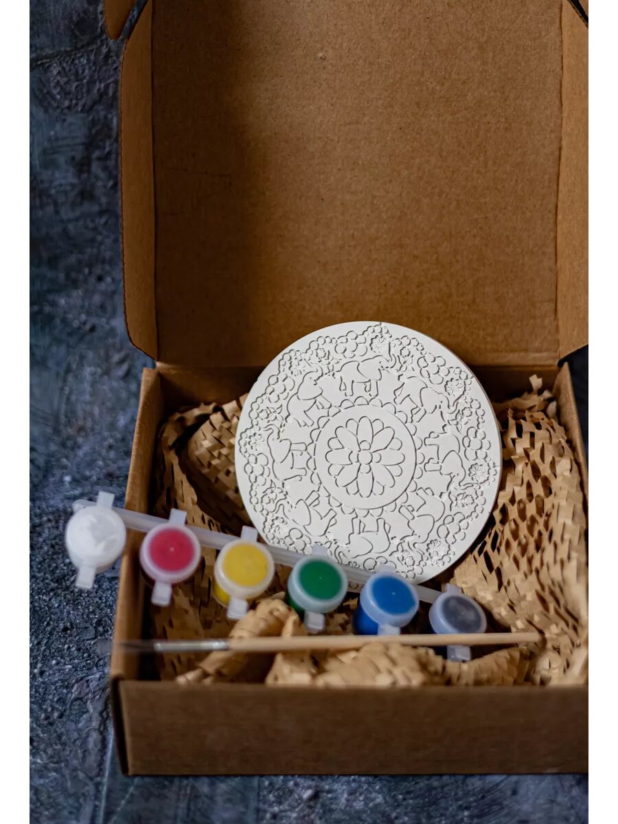 Набор для росписи подставка слоны