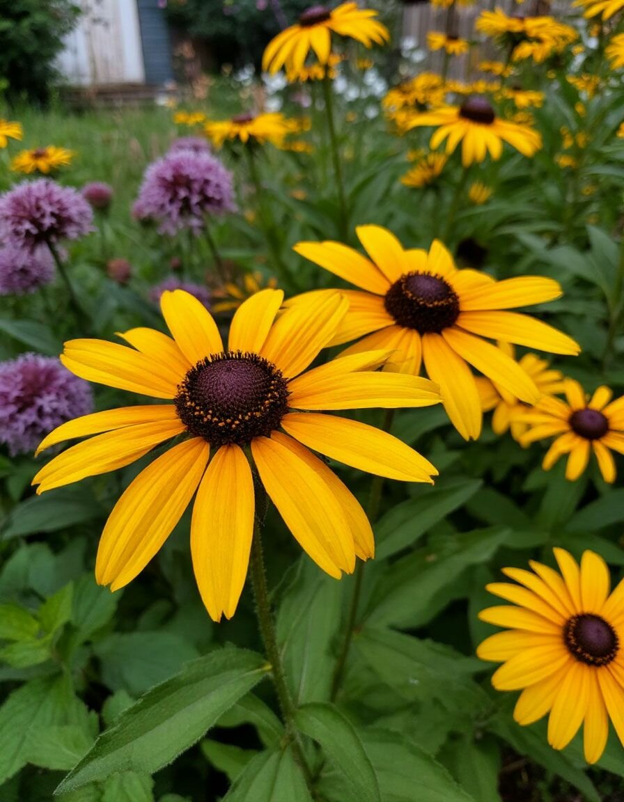 Набор семян цветов многолетние Аквилегия + Рудбекия + Гайлардия