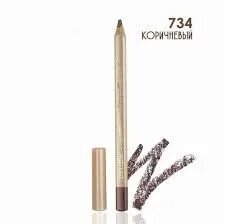 Карандаш-тени для глаз с блёстками № 734 тон "Коричневый" Miss Tais/ Карандаш для глаз гипоаллергенный косметический стойкий