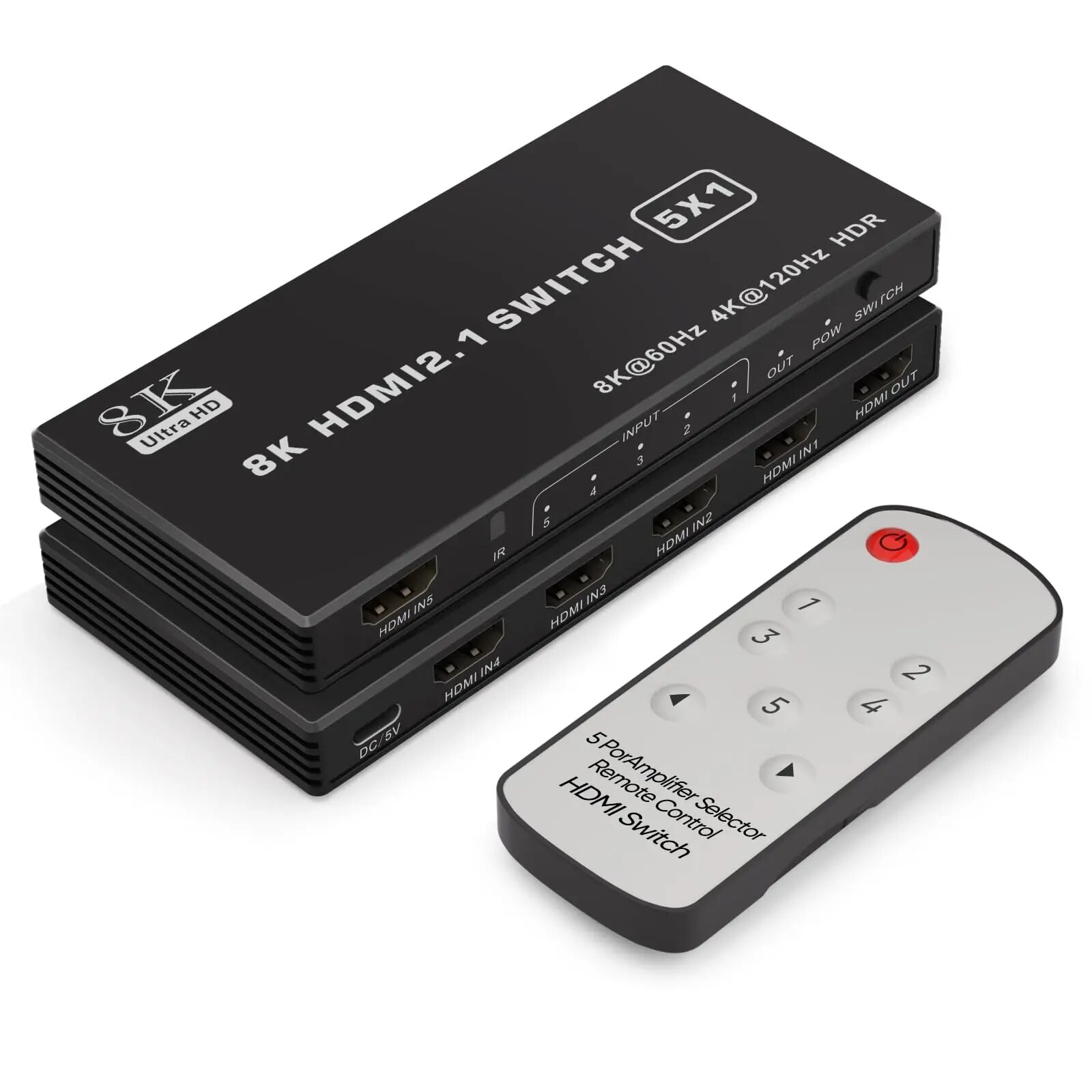 AIMOS HDMI коммутатор 3/4/5 портов 8K 5x1