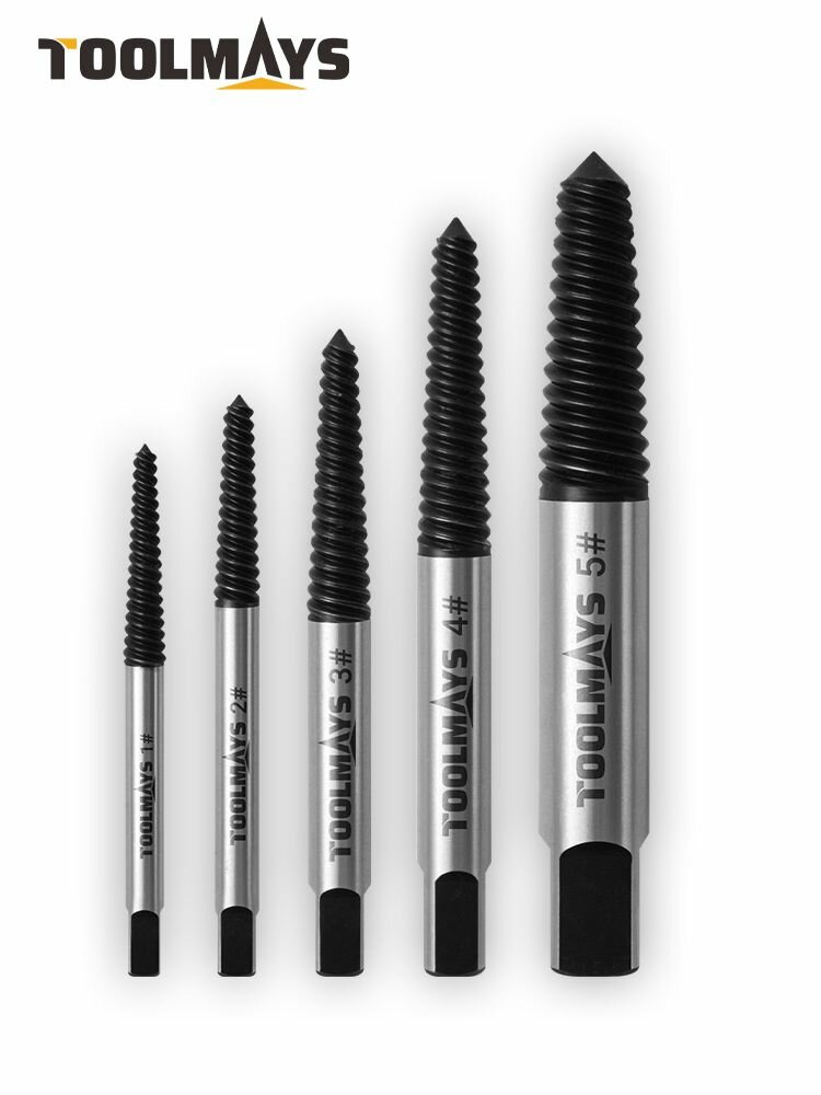 Набор экстракторов 5 предметов 3-18 мм TOOLMAYS выкручивает сорванные болты и шурупы