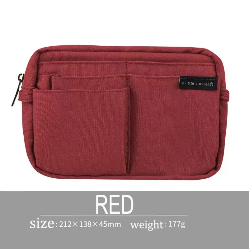 Красный органайзер Kokuyo One Meter Pure Bag, 212x138x45 мм