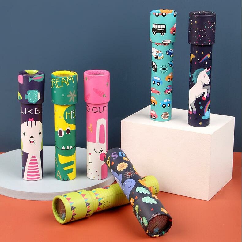 Вращающийся бумажный калейдоскоп, маленькая образовательная игрушка для детей, калейдоскоп, подарок на выпускной для детского сада