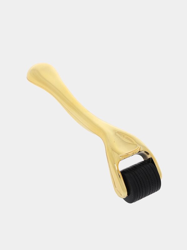 Мезороллер для лица, золотистый, иглы 0,5 мм, 13 см