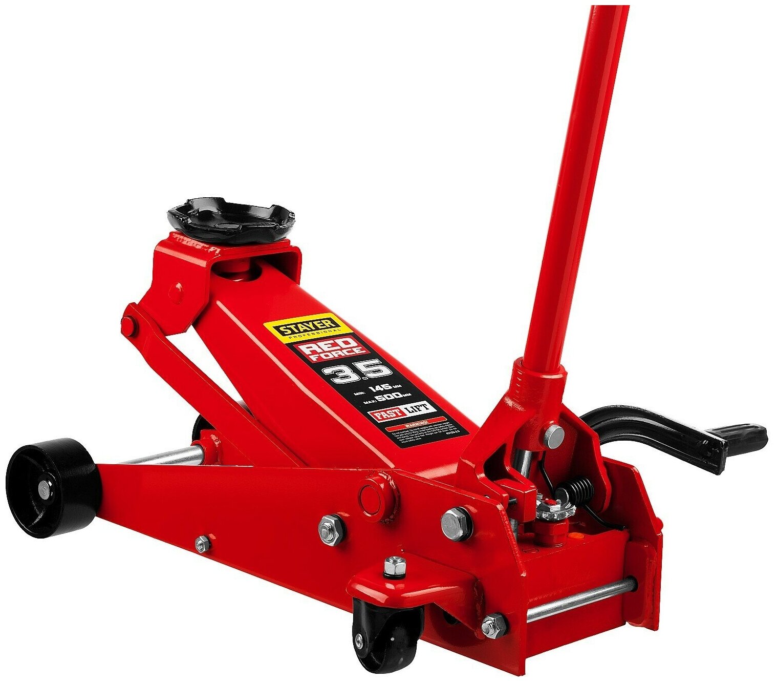 Домкрат гидравлический подкатной 3.5 т 145-500 мм Stayer 43155-3.5
