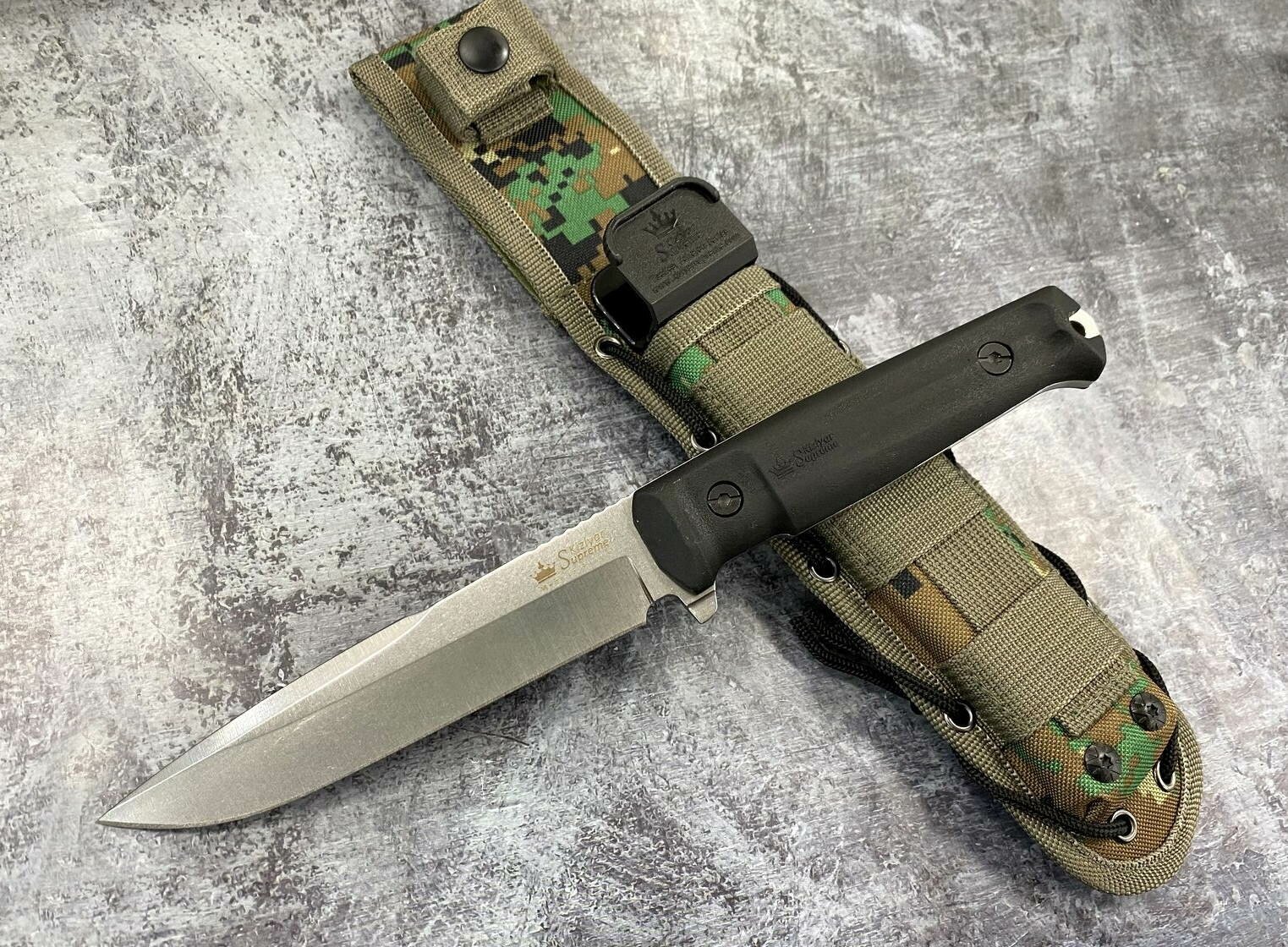 Туристический нож Delta AUS-8 Stonewash, Kizlyar Supreme, 4650065057455