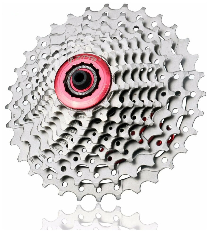 Кассета велосипедная ZTTO 9 скоростей, диапазон 11-32T, серебристая