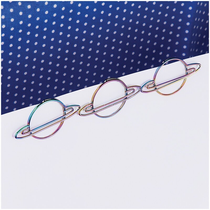 4 шт. Скрепки фигурные 23мм, MESHU "Planets", 6шт, пакет с европодвесом