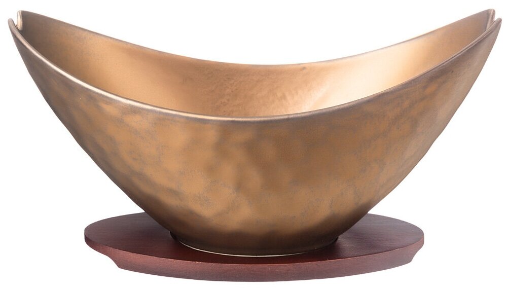 Салатник 474-180 на дерев. подставке bronco bronze 1.2 л